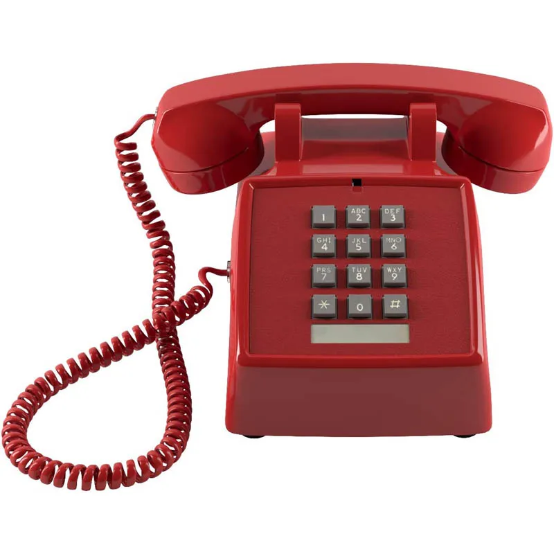 Red-Landline-Phones-for-Home-Office-Hotel-School-Corded-Single-Line ...