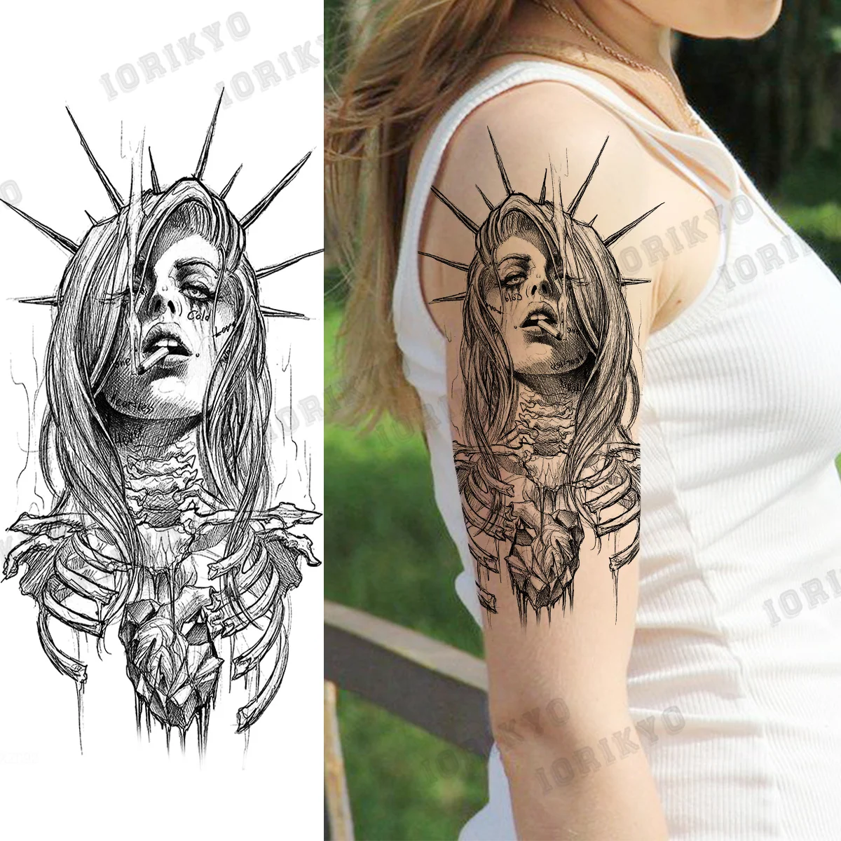 Angel And Devil Girl Tattoo Designs