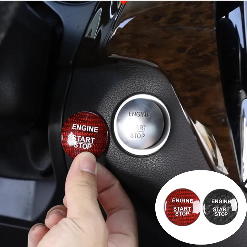 Carbon-Fiber-Car-Engine-Start-Stop-Push-Button-Trim-Cover-Sticker-For ...