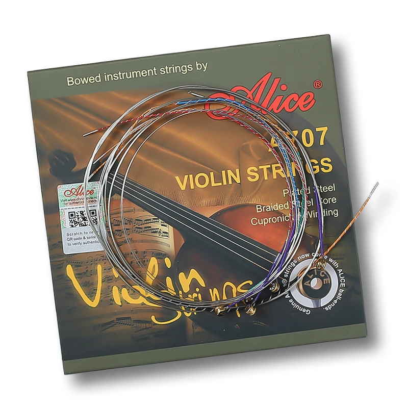 Alice Strings for Violin A707 Steel Core Alloy Windings for 1/8 1/4 1/2 ...