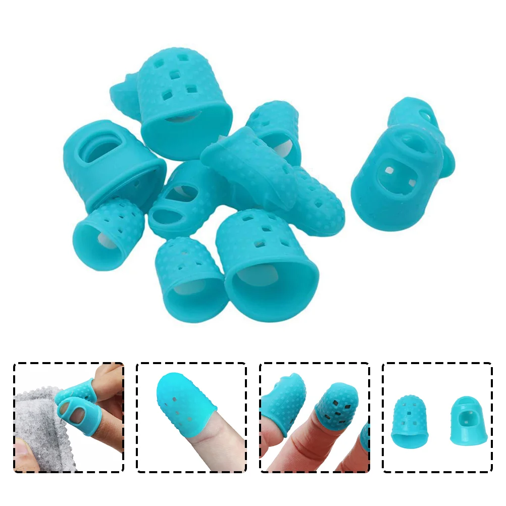 10Pcs Silicone Sewing Fingertip Covers Fingertip Protective Covers ...
