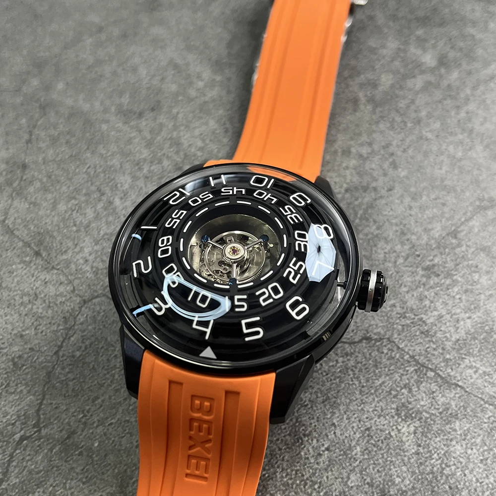 BEXEI-9110-Tourbillon-mechanical-movement-wrist-watch-for-men-skeleton ...