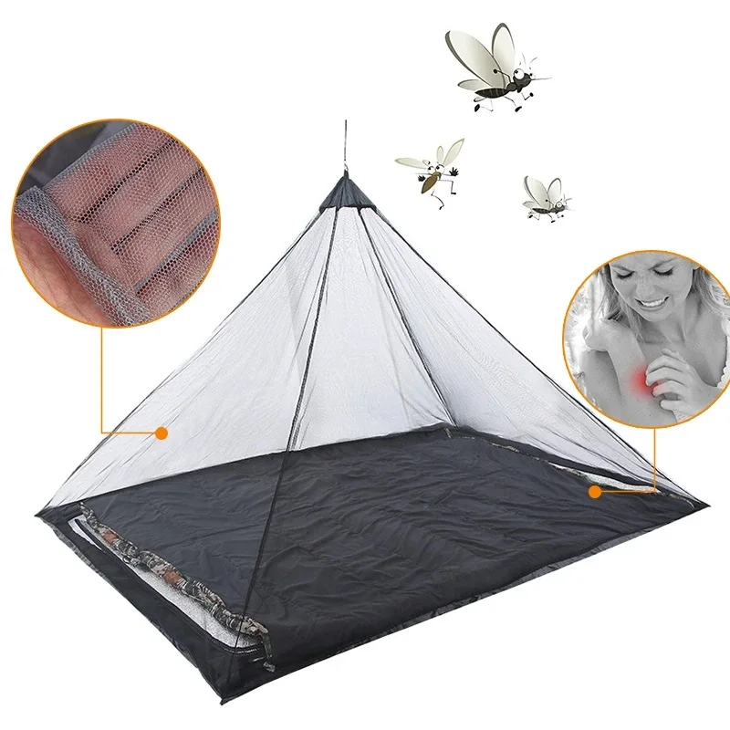 Outdoor Camping Mosquito Net Tenda Mosquito portátil Leve Bed Tent Mesh ...