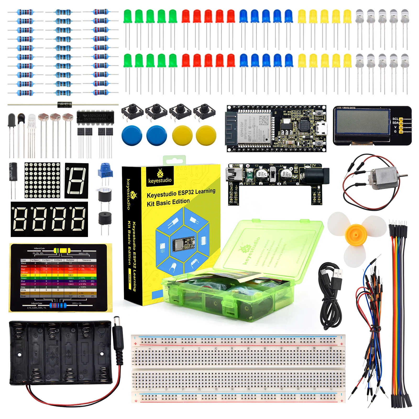 Keyestudio – Kit D'apprentissage De Base Esp32, Composants ...