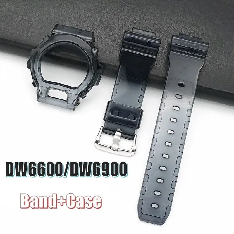 2-IN1-Lot-Transparent-Wrist-Band-Strap-DW6600-DW6900-Watch-Frame-Strap ...