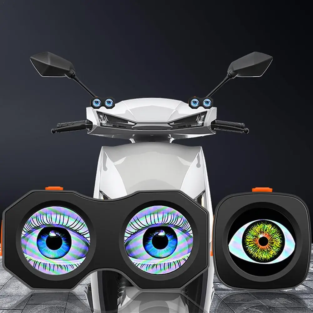 Motorcycle Bicycle Rearview Mirror Decorative Lights 3D Dynamic Devil ...