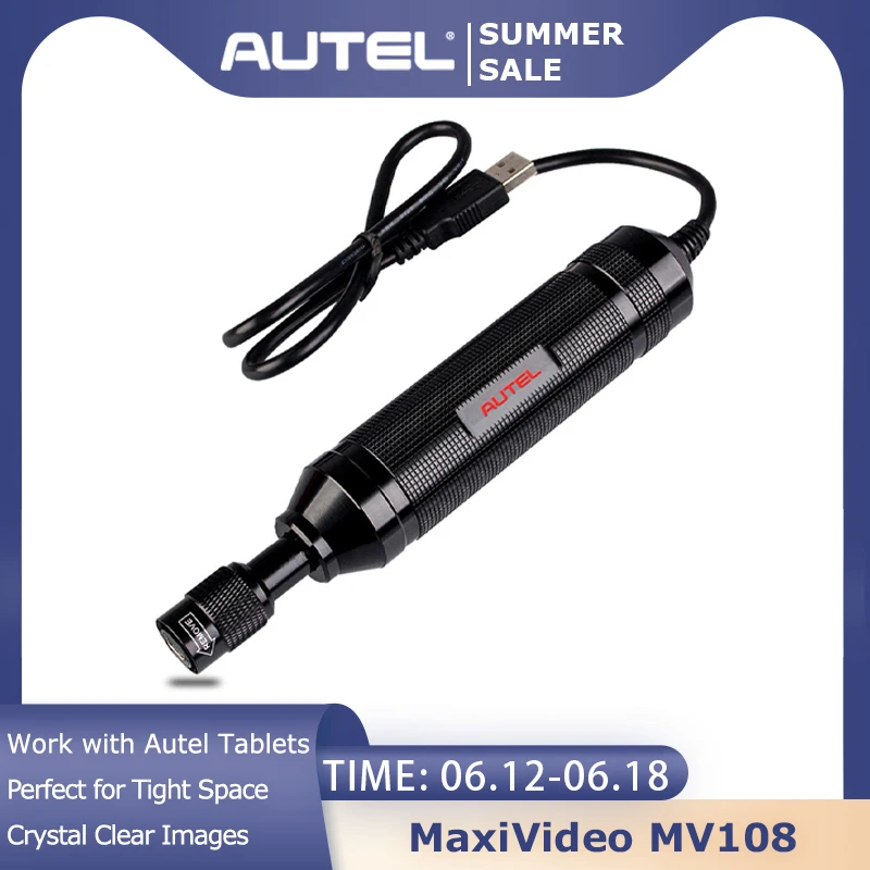 Autel MaxiVideo MV108 Inspection Camera Scope 8.5mm Digital Work with ...