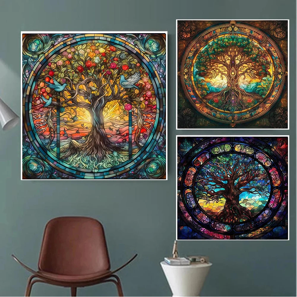 Mythology-Tree-Of-Life-Colorful-World-Tree-Wall-Art-Poster-And-Prints ...