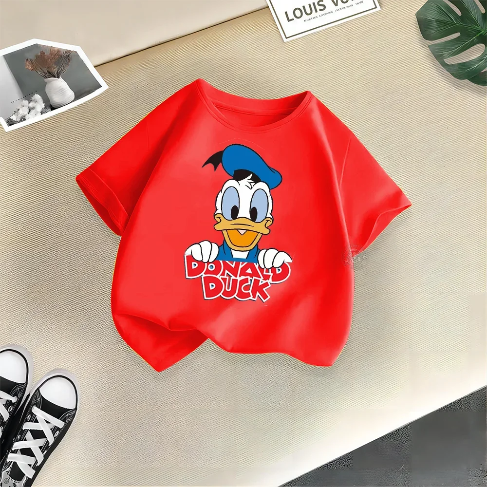 Marca Linda camiseta de algodón de verano para niños con el Pato Donald ...