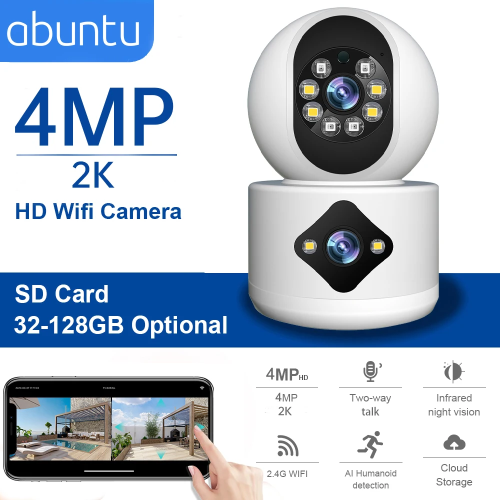 4MP-2K-WIFI-Camera-Baby-Pet-Monitor-Security-Indoor-Night-Vision ...