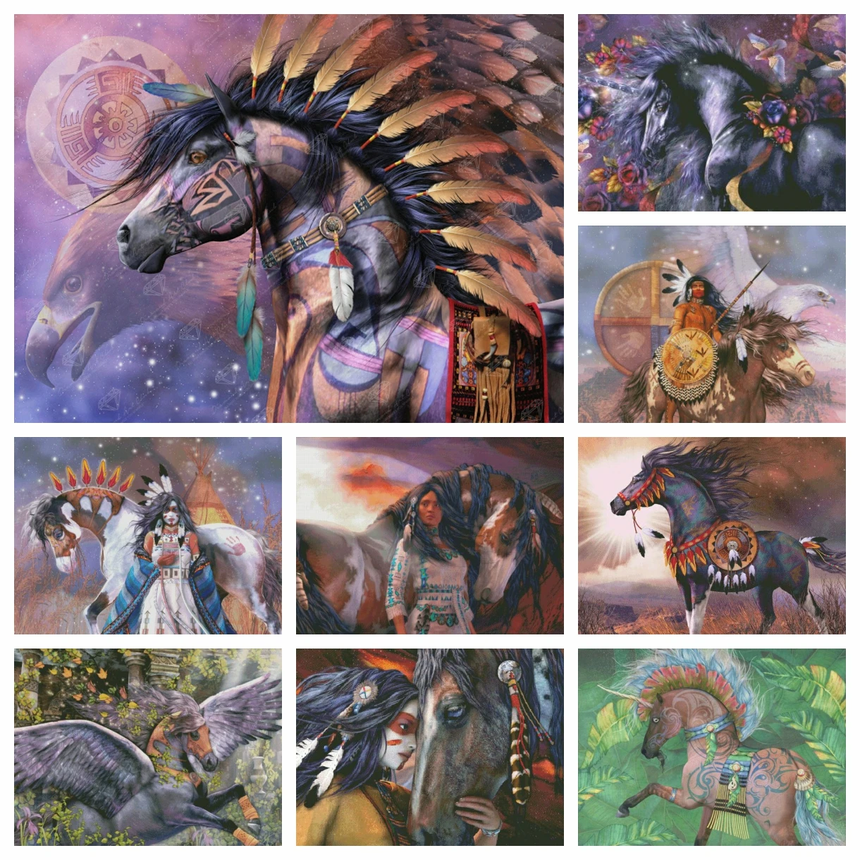 Native American War Horse Art