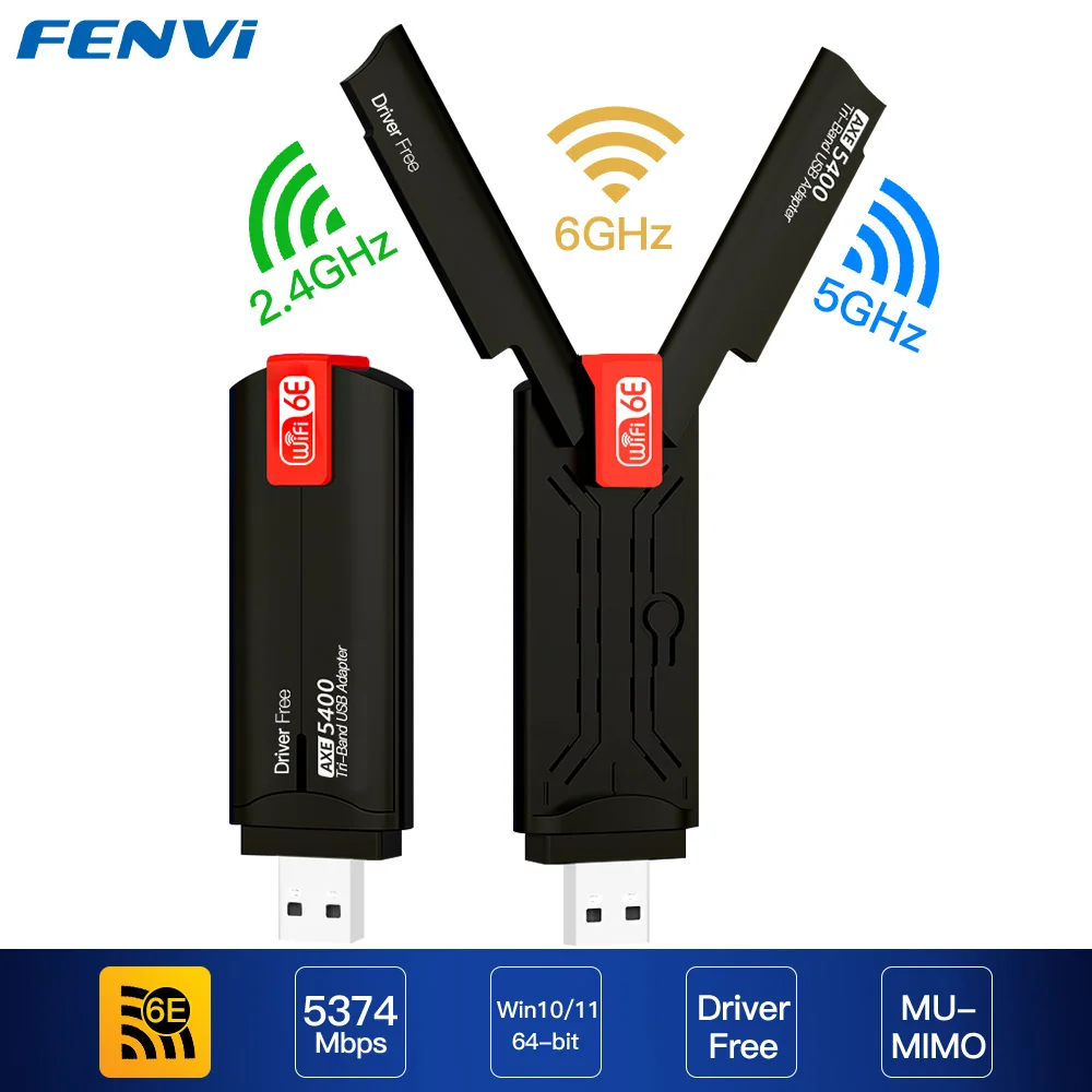 Fenvi-5400Mbps-USB-WIFI-6E-Adapter-2-4G-5G-6GHz-Wifi6-USB-3-0-Dongle ...