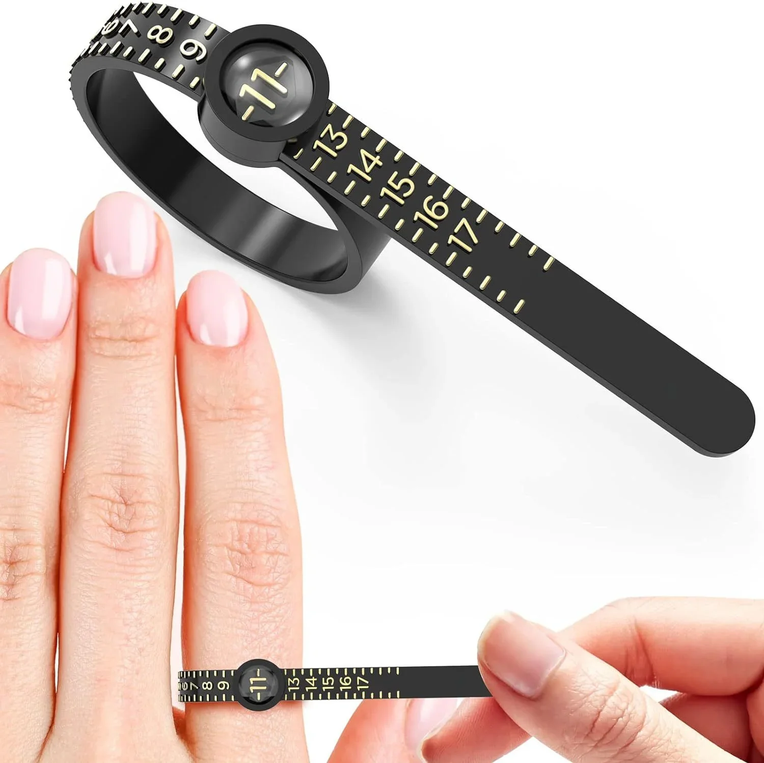 Ring With Magnifying Glass, Measuring With Ring, Soft Ruler, Plastic ...