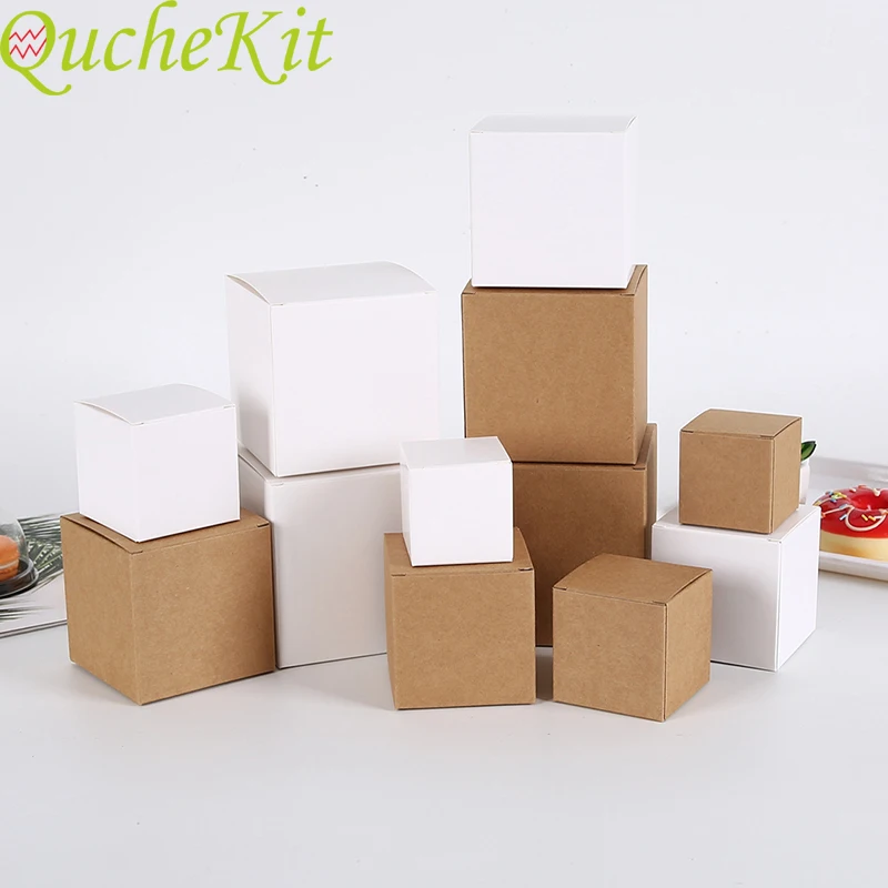 50Pcs-Kraft-Paper-Box-Square-White-Cardboard-Box-DIY-Gift-Box-For-Soap ...