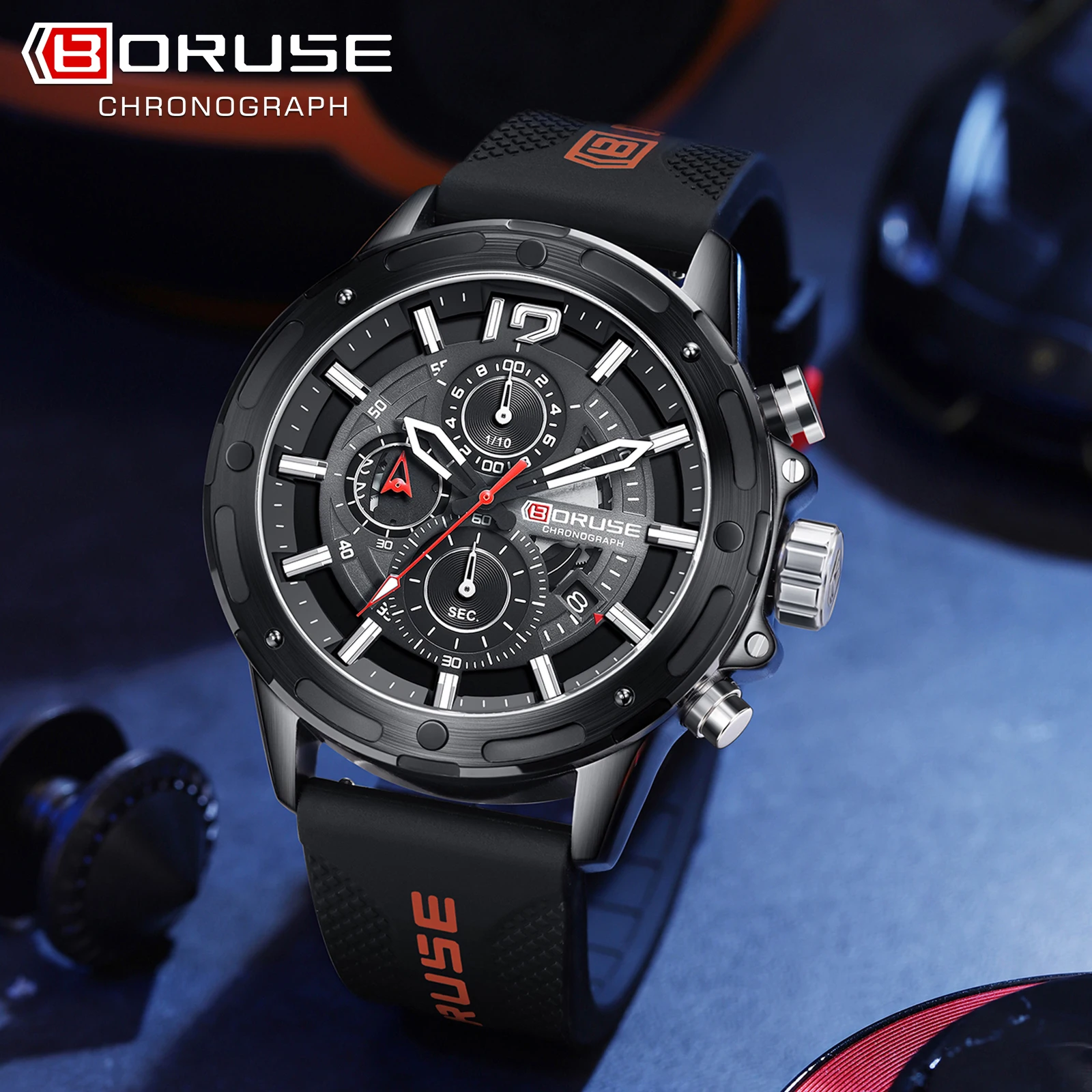 BORUSE Fashion Men's Watches Luxury Casual Quartz Watch Mens Sport ...