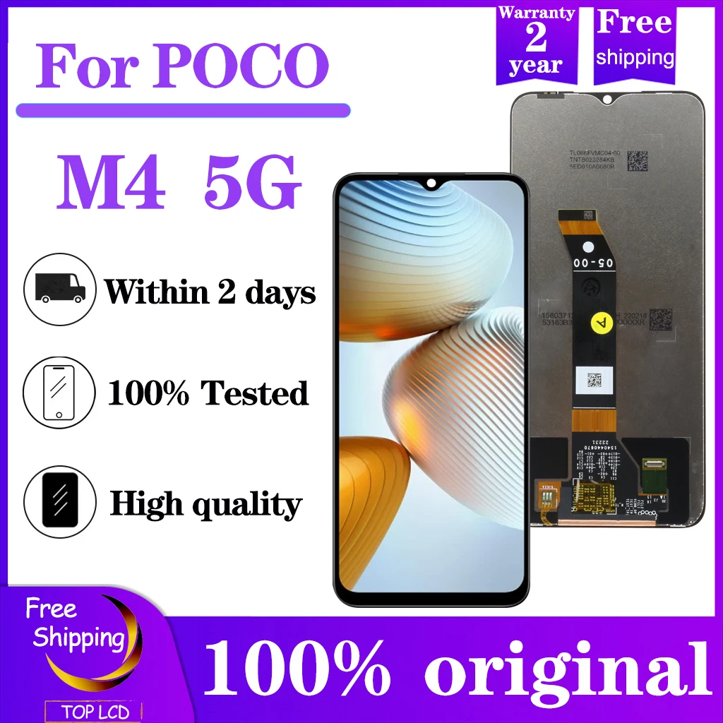 Original-6-58-Display-For-Xiaomi-Poco-M4-5G-22041219PG-LCD-Display ...