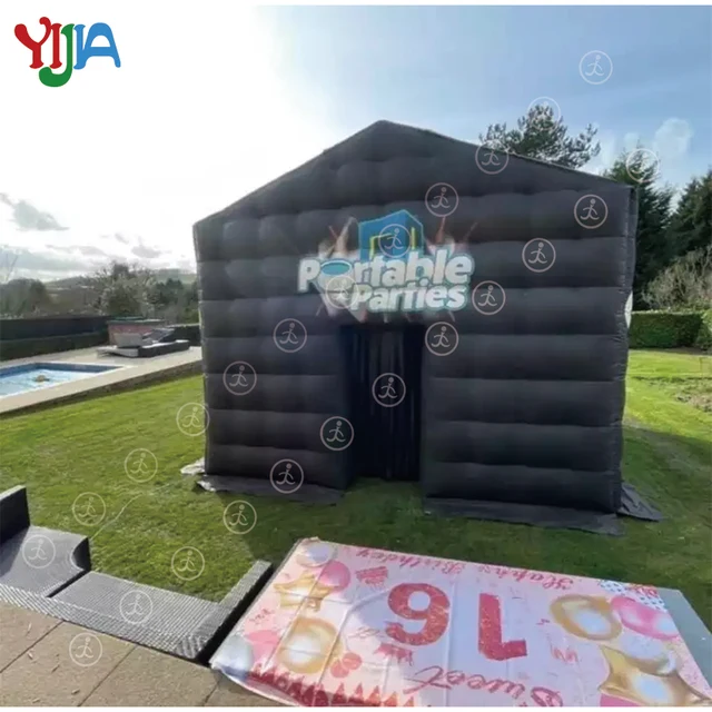13/18/20/26FT Disco Black House Cube Blow Up Tent Inflatable Nightclub ...