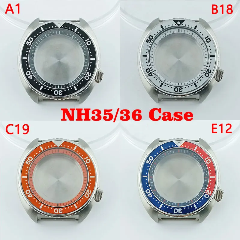 Silver 42.5mm Turtle Case Custom Logo Dial Sapphire Glass 316L ...