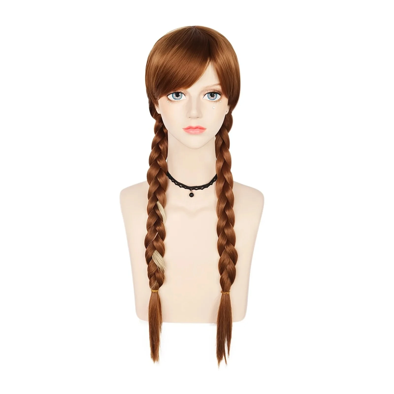 22inch-Frozen-Anna-Princess-Long-Brown-Girls-Braid-Cosplay-Women-s-Wig ...