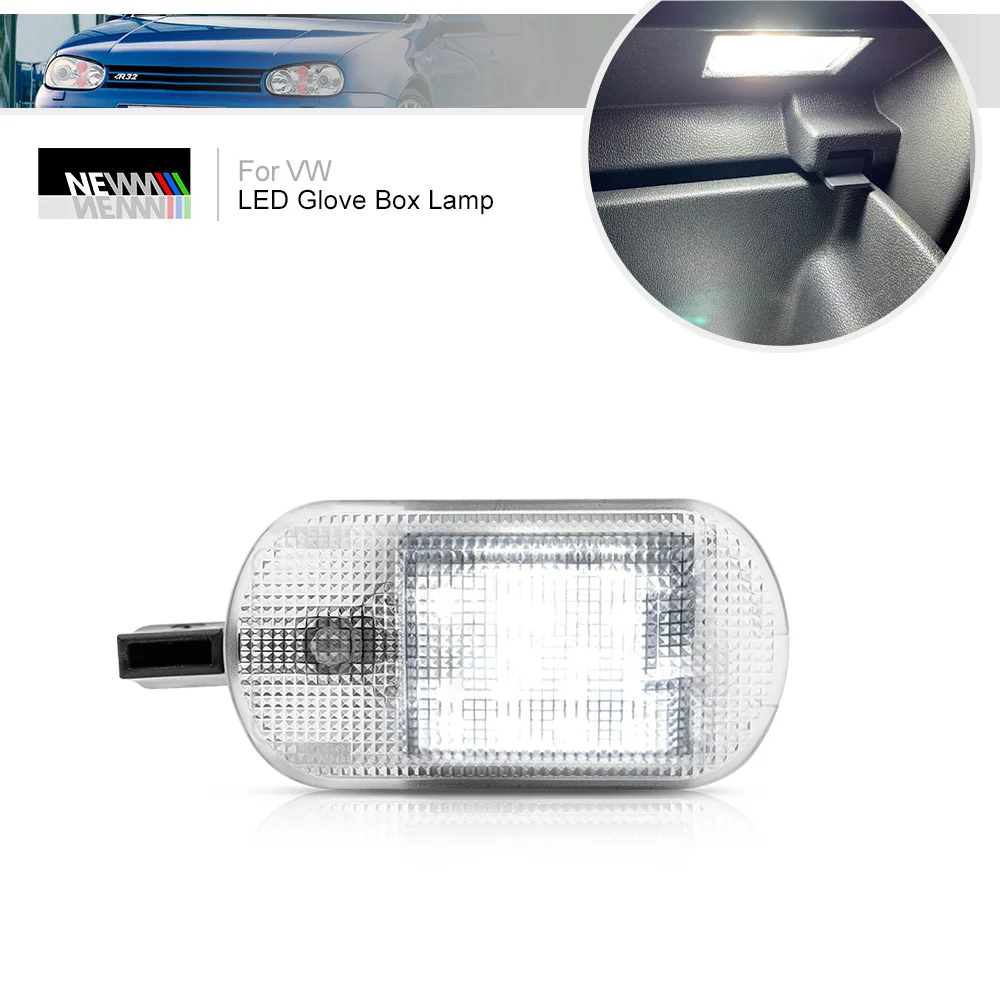 2x For VW Golf Mk3 Mk4 Caddy Beetle Suran Bora LED Glove Box Lights ...