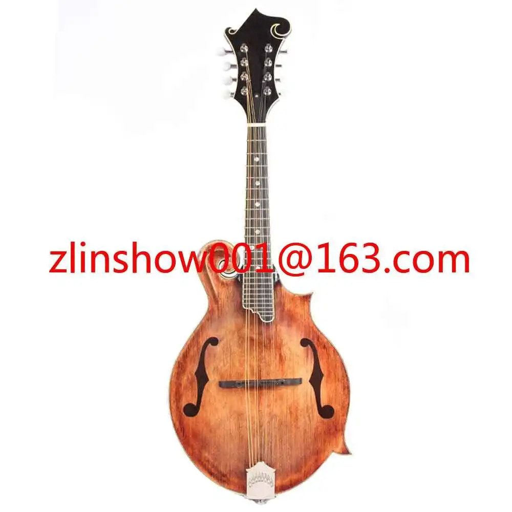 Handmade F-shaped mandolin instrument, fully solid, one piece of ...