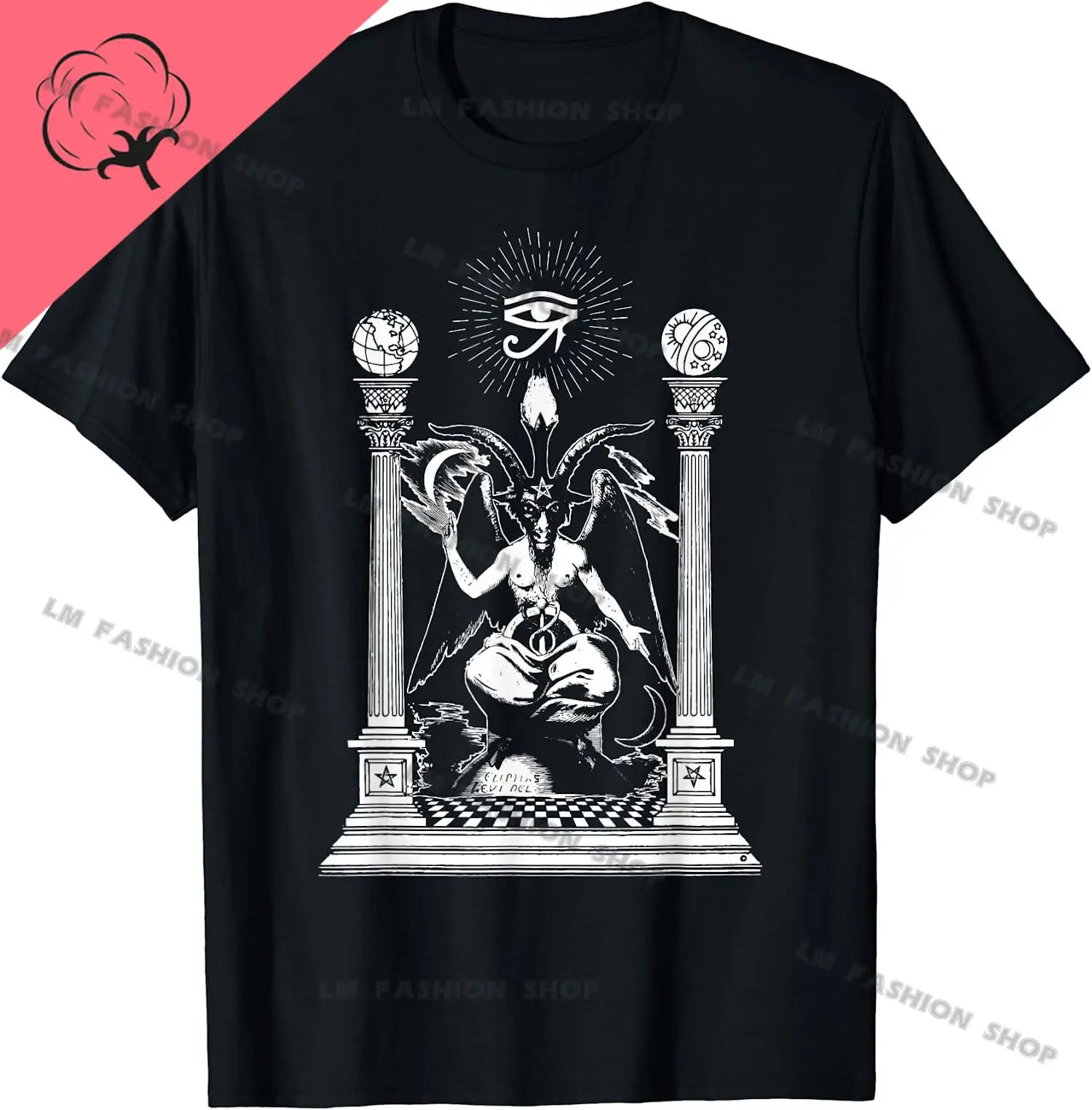Baphomet Black Magic Satanics Graphic TShirts Men's Clothing Short ...