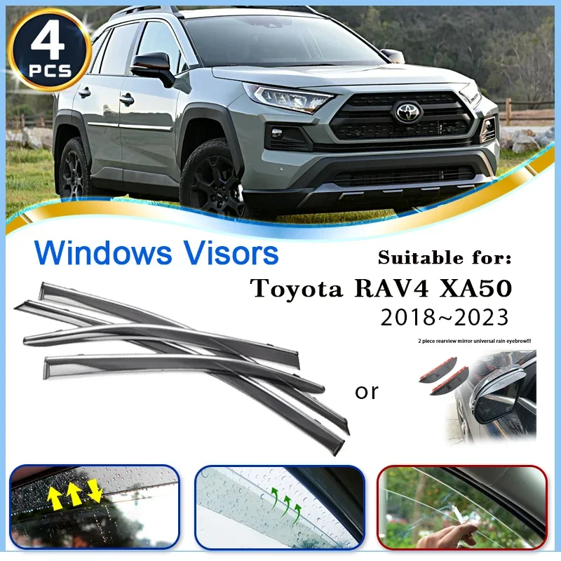 Window-Visor-for-Toyota-RAV4-Suzuki-Across-XA50-RAV-4-2018-2023-Rain ...