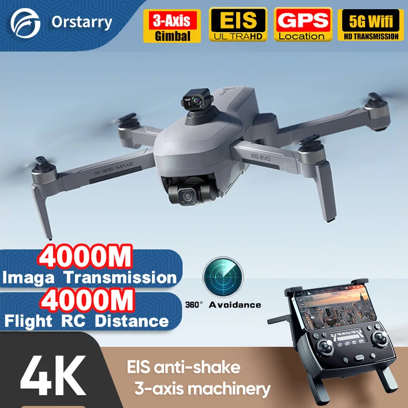 New Sg906 Max2 Professional Fpv Eis 4k Camera Drones With 3-axis Gimbal 5g Brushless Gps ...