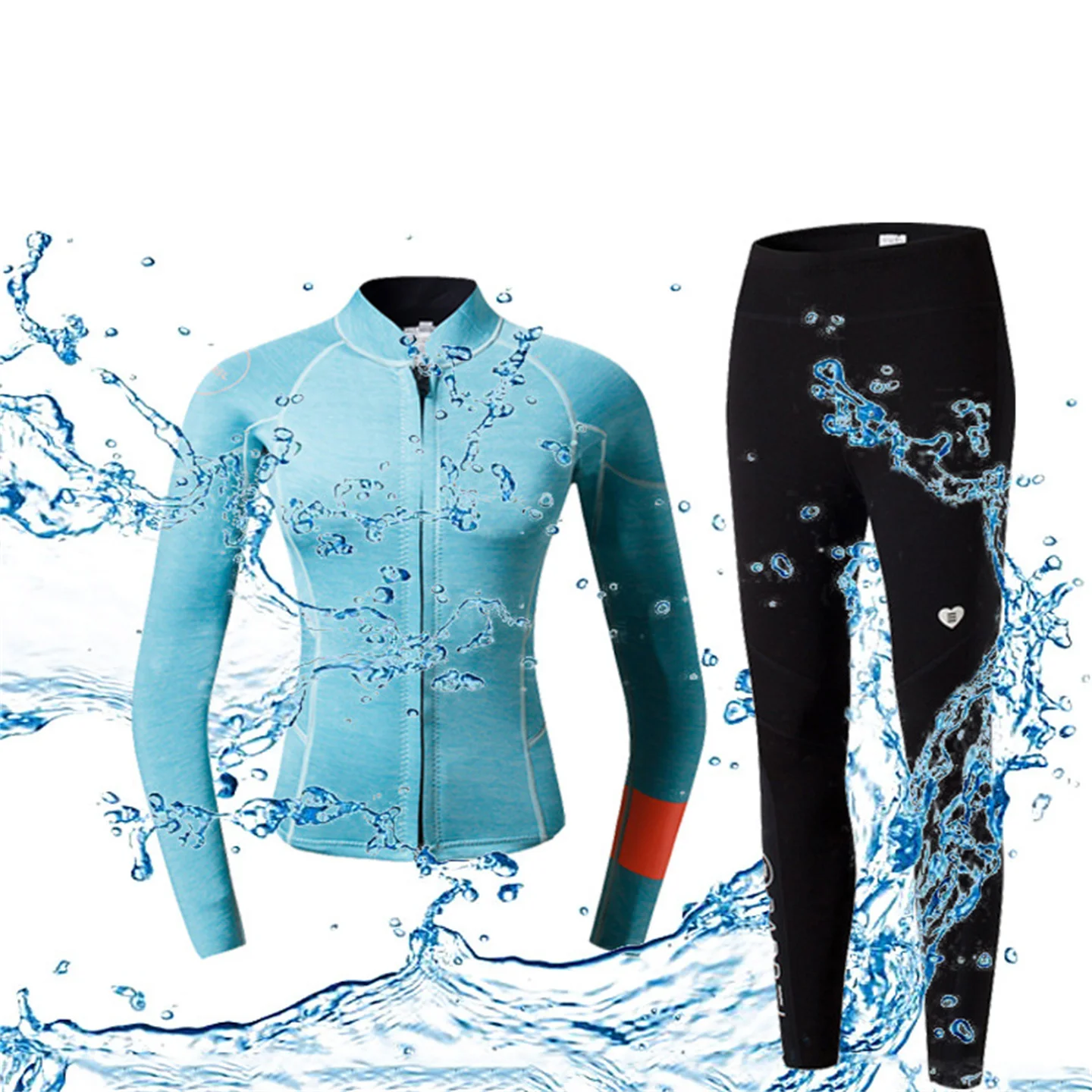 2mm-Women-s-Surfing-Jacket-Split-Long-sleeved-Top-Deep-Floating-Diving ...