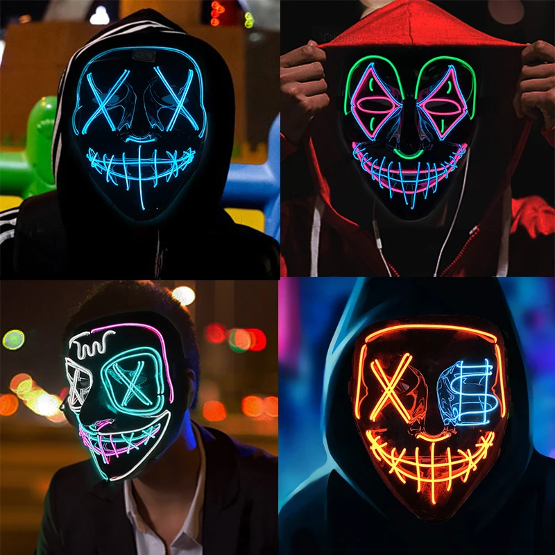 Luminous-Led-Purge-Face-Mask-Glowing-Masks-Halloween-Costume-Props-Neon ...