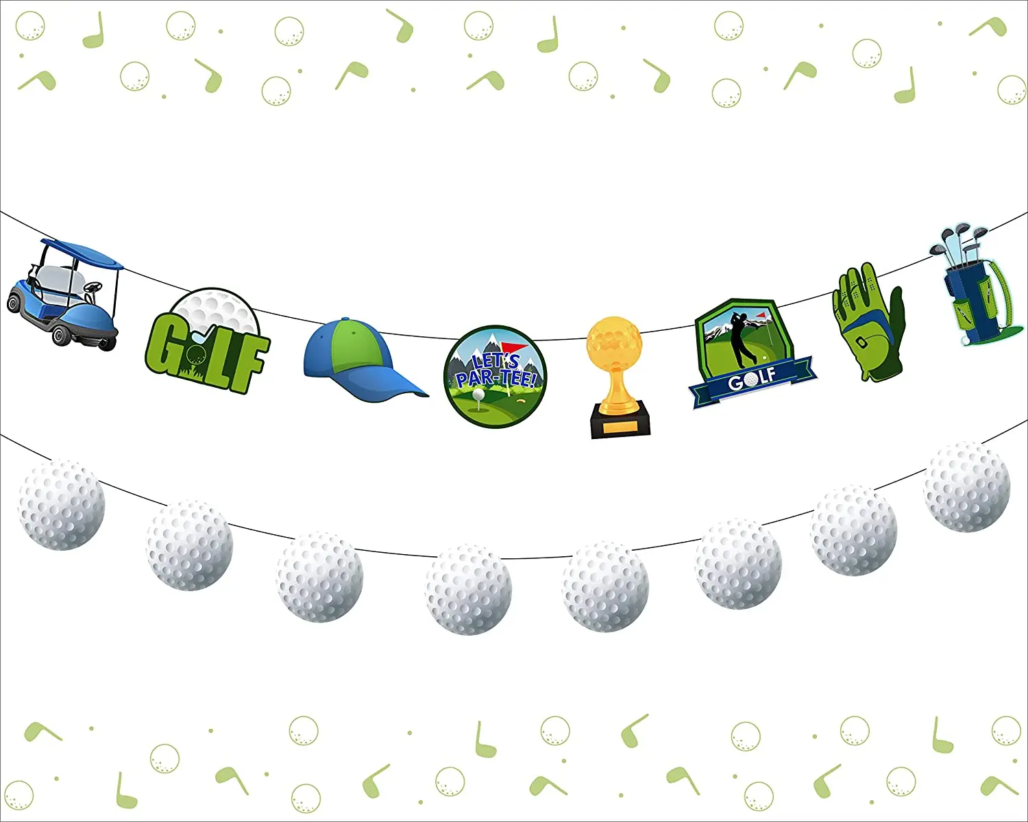 Cheereveal-Golf-Birthday-Banner-Garland-Golf-Themed-Party-Decorations ...