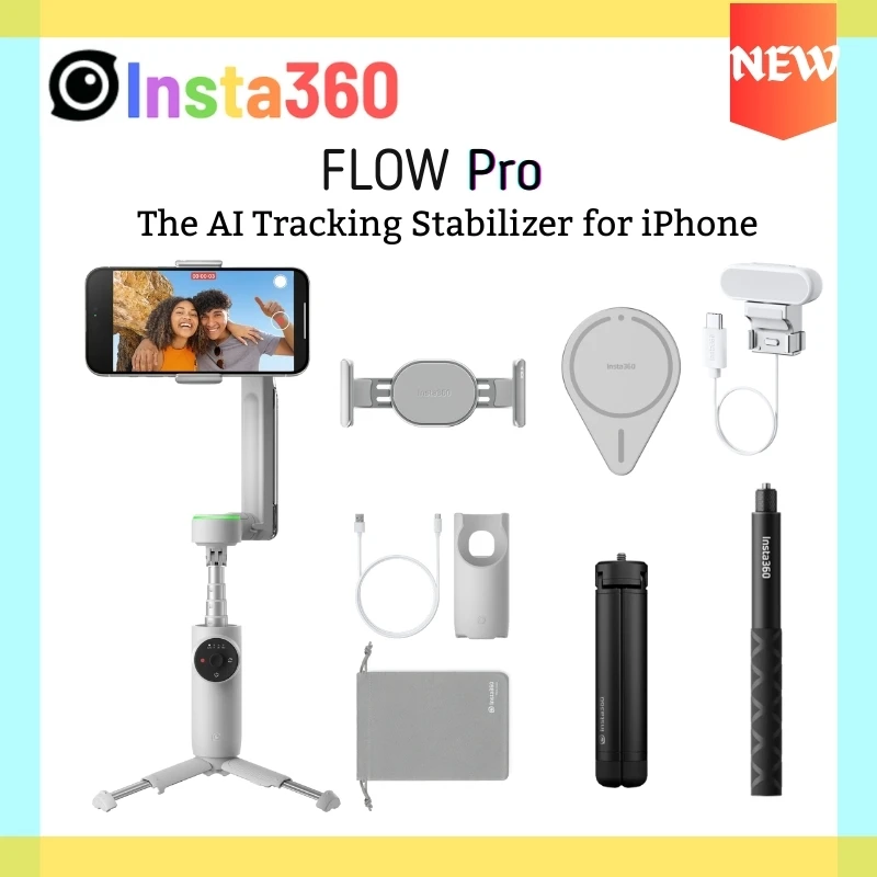 Insta360-Flow-Pro-Handheld-Stabilizer-3-Axis-Gimbal-2900mAh-Battery ...