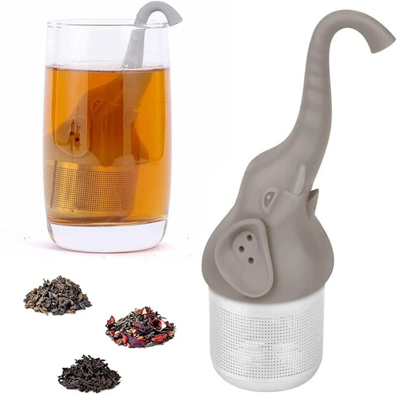 Cute-Elephant-Silicone-Tea-Infuser-Stainless-Steel-Fine-Mesh-Tea ...