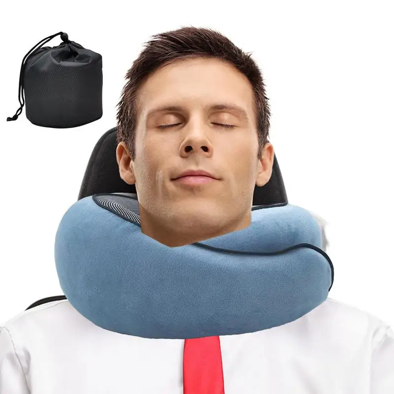 Travel Neck Pillow Memory Foam U-shaped Pillow Snail Style Travel Neck ...