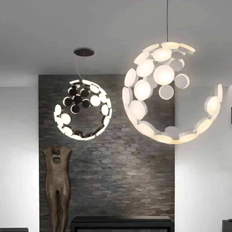 Italian-Designer-Pendant-Lamp-Creative-Moon-Suspension-Hanging-Lamp ...