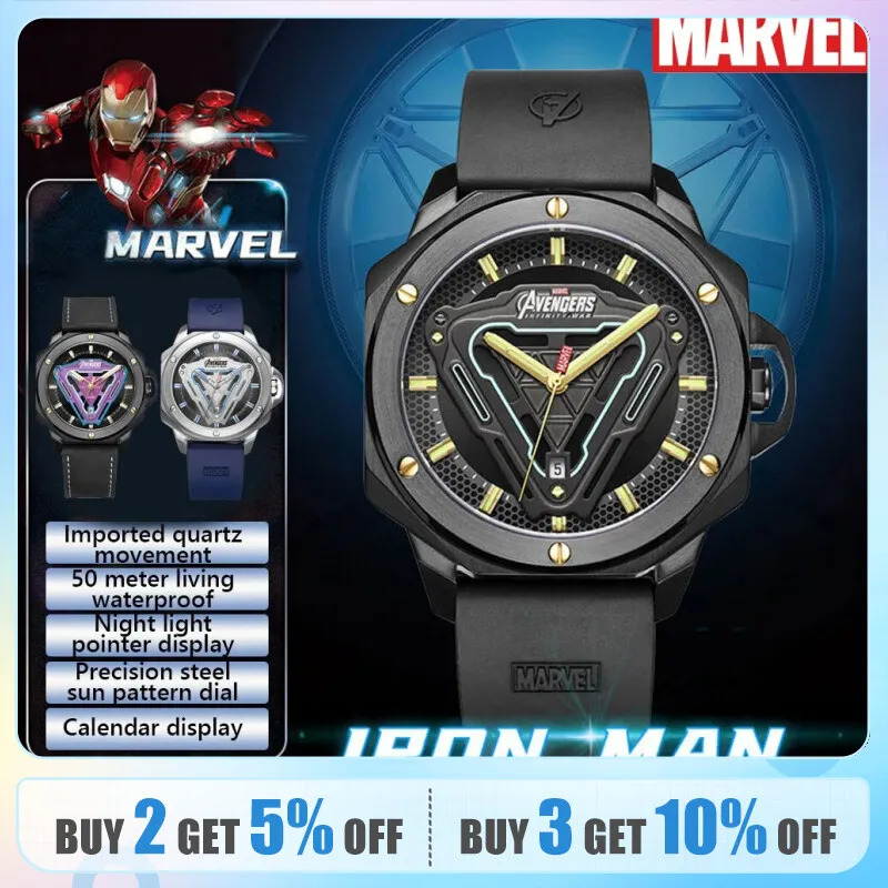 Disney-Marvel-Watches-Iron-Men-Quartz-Casual-Wristwatches-Energy ...