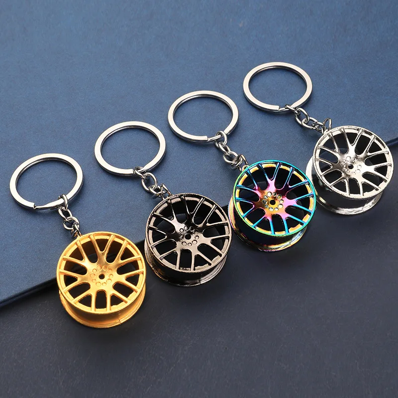 Car-Wheel-Hub-Key-Chain-Car-Tire-Keychain-Fingertip-Gadget-Alloy ...