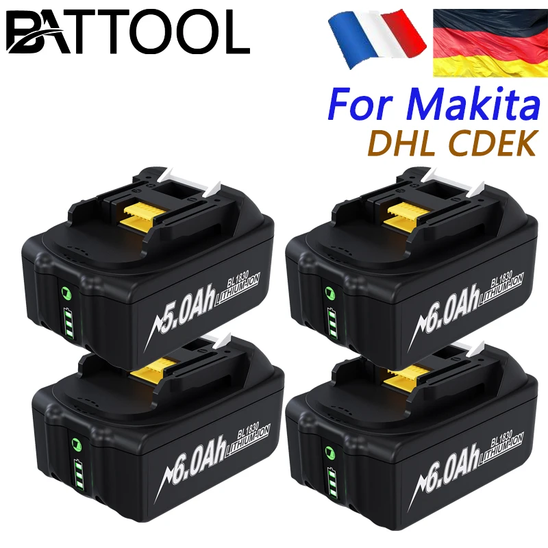 Battery-for-Makita-Battery-18v-6Ah-BL1830-BL1850-RechargeableTool ...