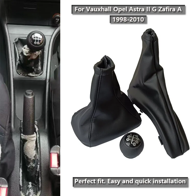 5-Speed-Leather-Car-Handbrake-Gear-Gaiter-Dust-Cover-Case-Gear-Lever ...