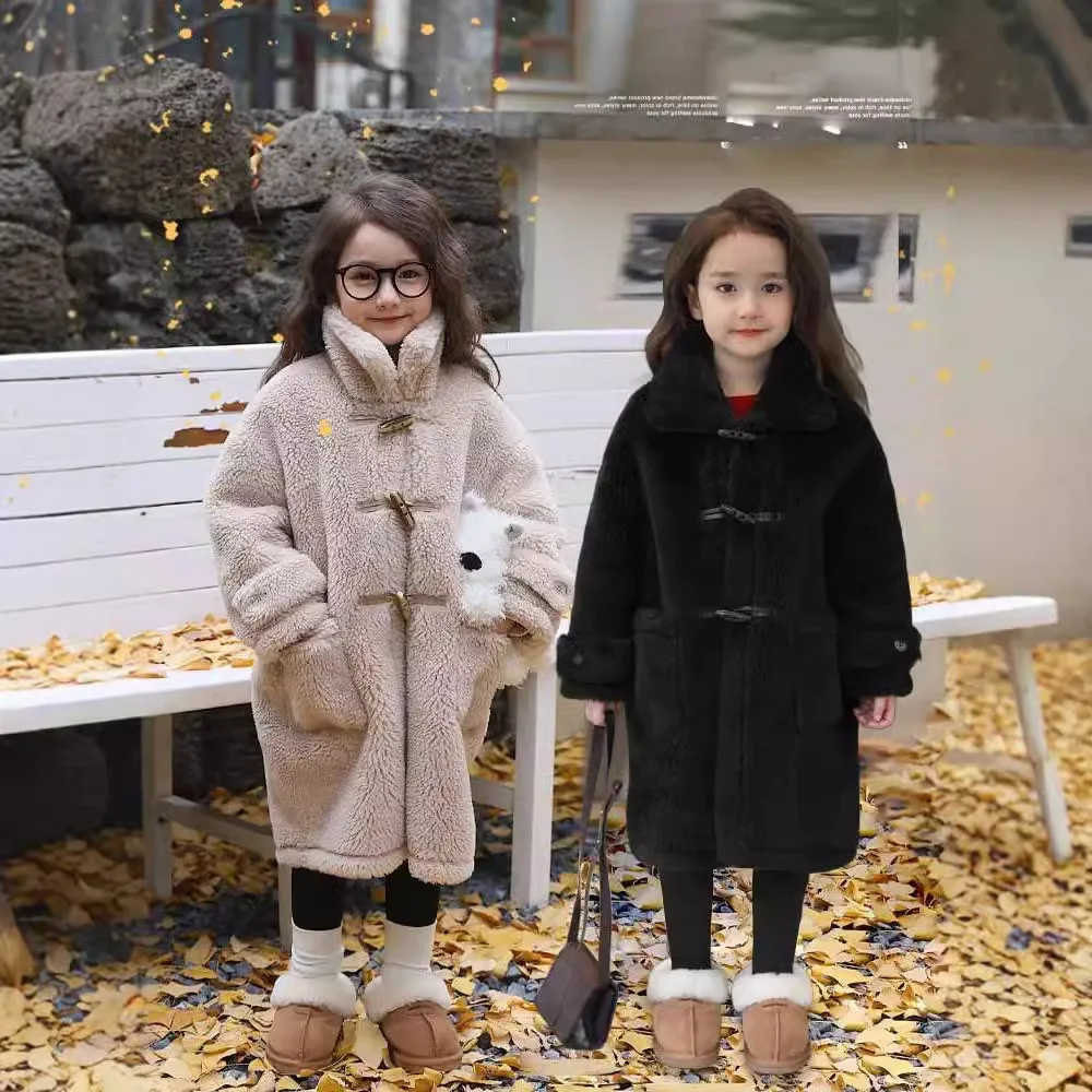 Girls' Winter Coat New European and American Style Fashion Simple and ...