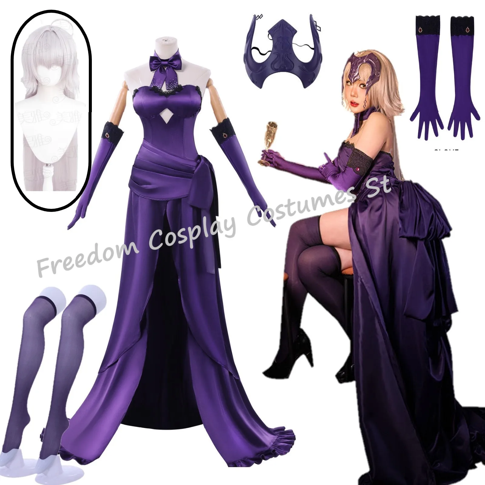 Game Fatee/Grandd Orderr Jeannee d'Arc (Alterr) Holy Night Dinner Gown ...