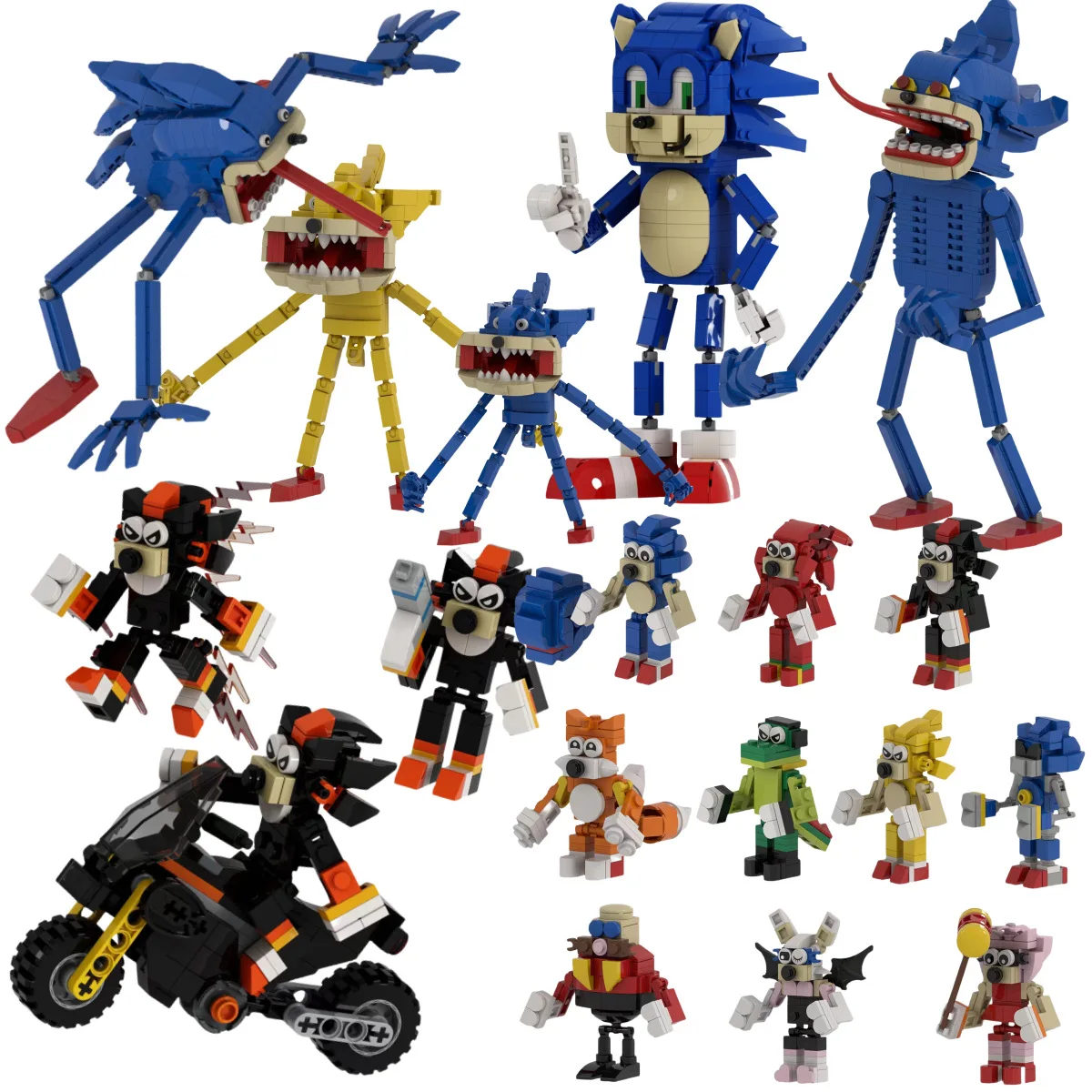 New Boys Anime Sonic Series Building Blocks Toys Games Hedgehog ...