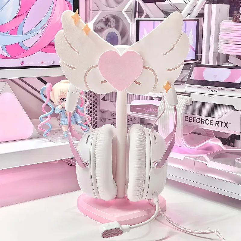 Headphone Stand Customized Cute Pink Magic Wand Head-mounted Headphone ...