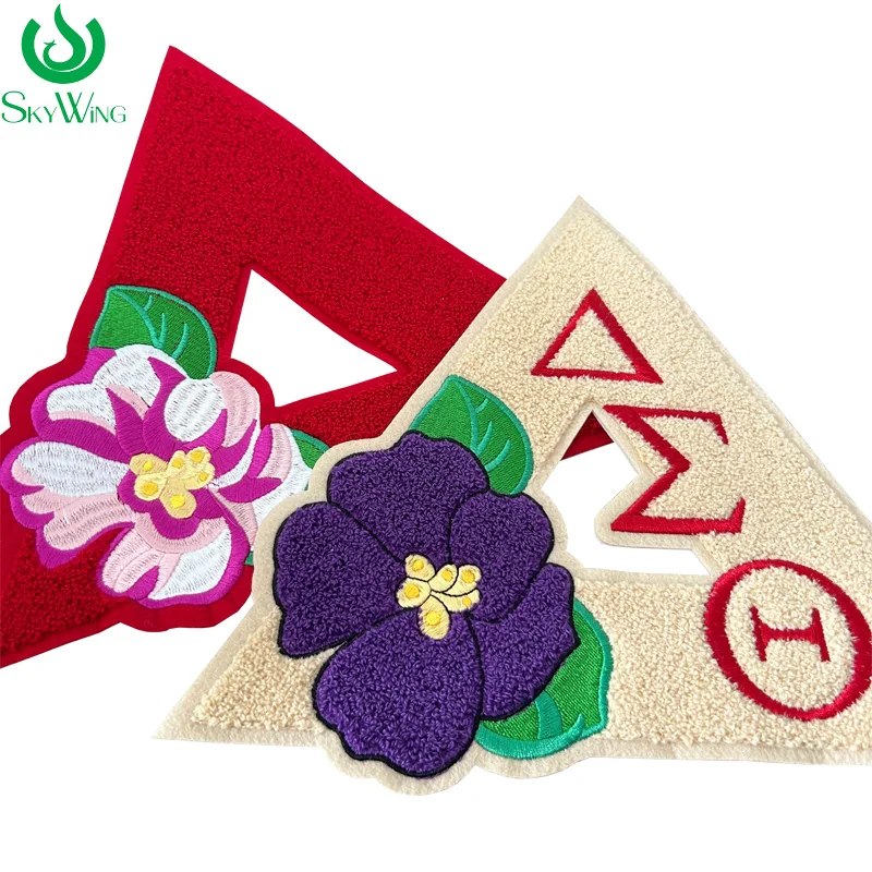 Chenille-Delta-Sigma-Theta-Triangle-Patch-Delta-Sorority-African-Violet-Embroidered-Iron-on ...