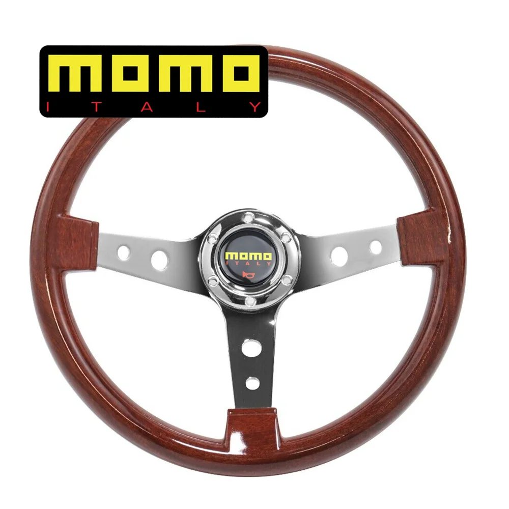 Volante-MOMO-de-madera-para-coche-de-carreras-14-pulgadas-Rally-JDM ...
