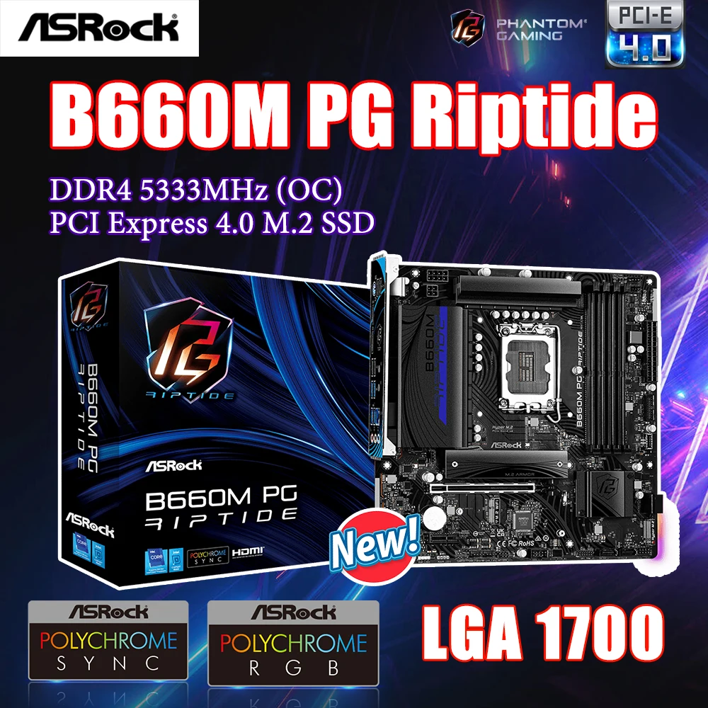 Asrock-novo-b660m-pg-riptide-placa-m-e-ddr4-micro-atx-intel-b660-ddr4 ...