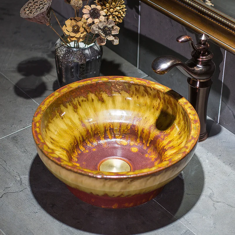 China-Artistic-Procelain-Handmade-Countertop-chinese-wash-basin ...