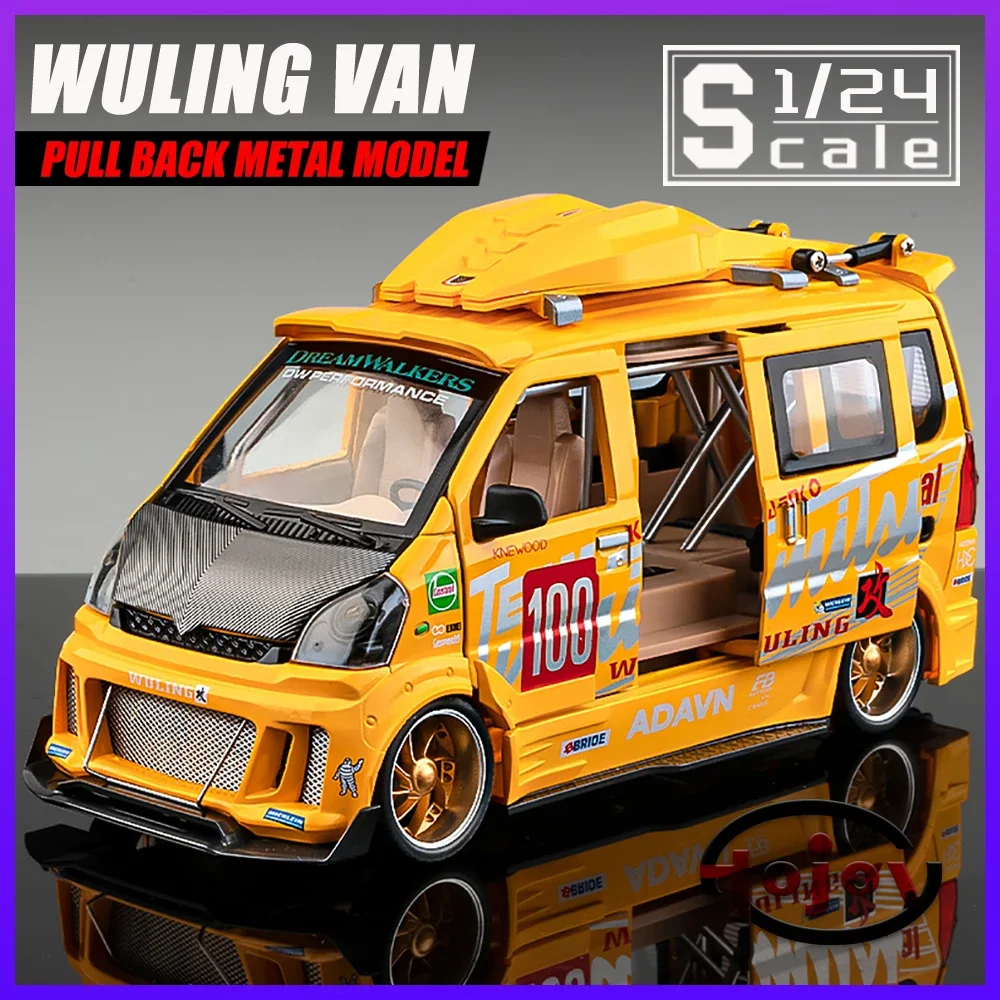 Metal-Cars-Toys-Scale-1-24-Modified-Version-Wuling-Van-Diecast-Alloy ...