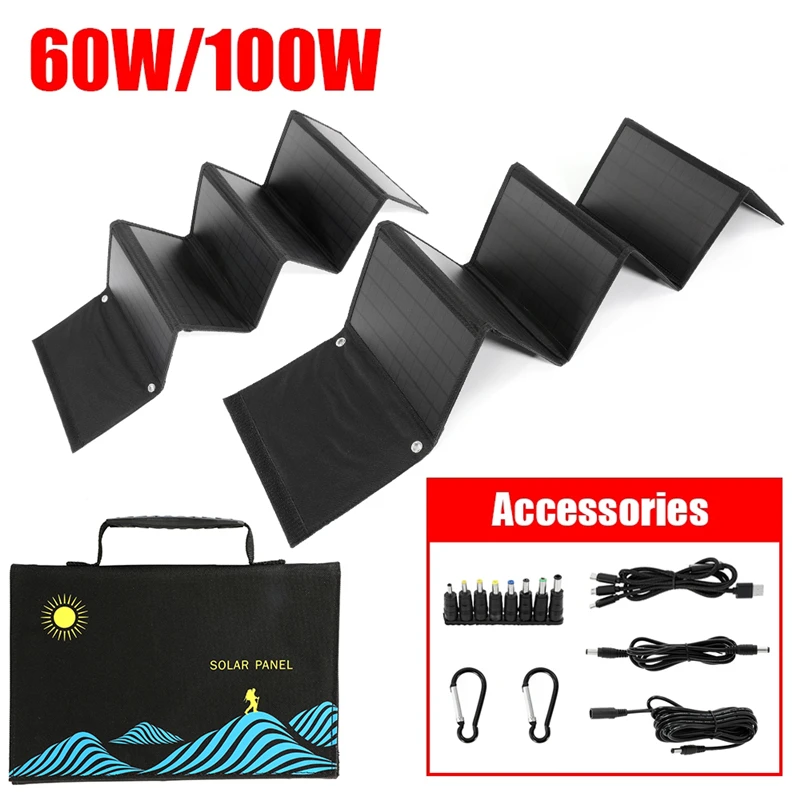 100W-Solar-Panel-Folding-Bag-USB-DC-Output-Solar-Charger-Portable ...