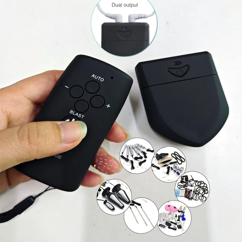 1set-Wireless-Remote-Control-Electric-Shock-Host-Controller-Dual-Output ...